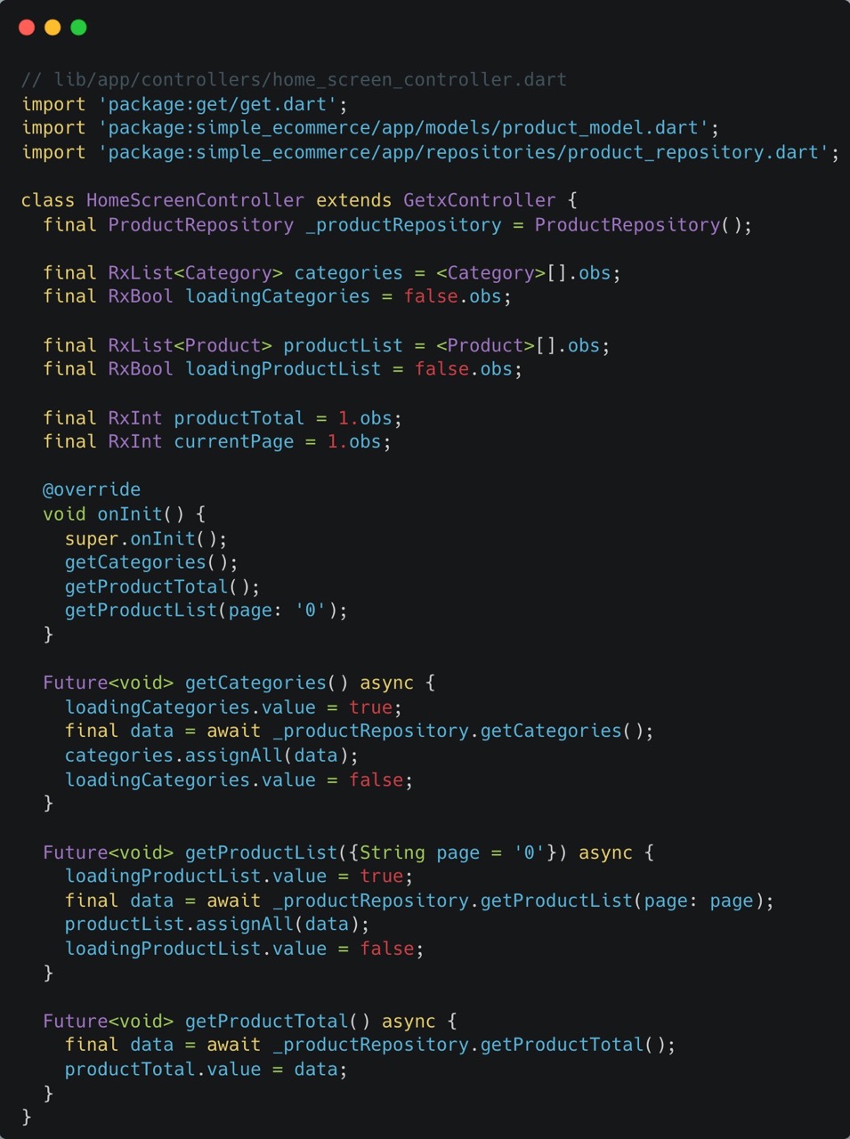 Developing a Simple E-commerce Mobile App with Flutter & GetX using the MVVM Pattern - 42 ...
